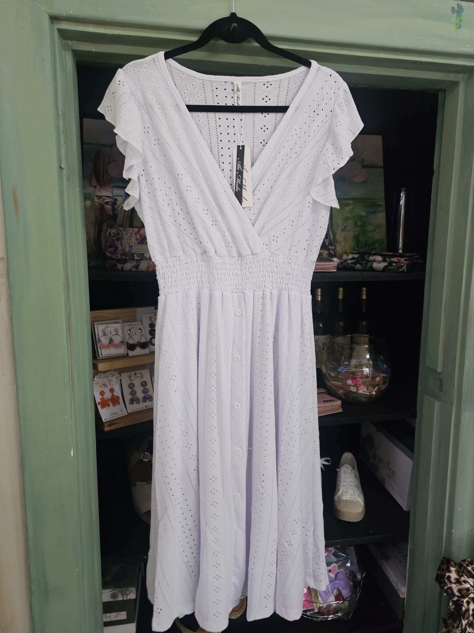 JB Dress White Anglaise | Blossom & Bloom