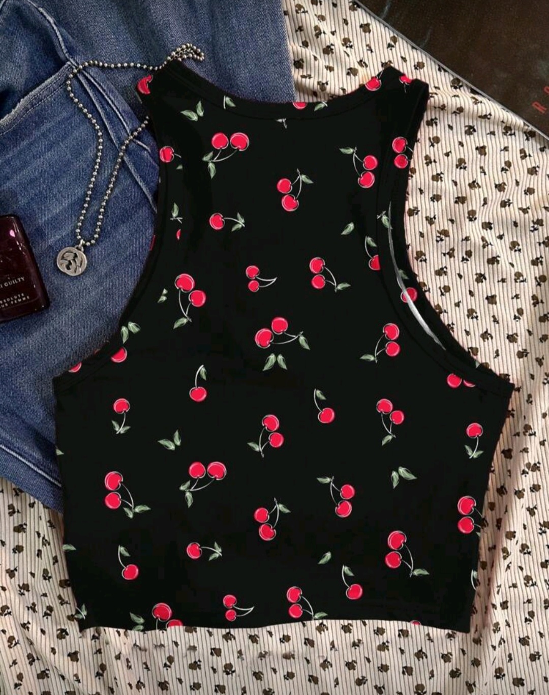 JB black cherry crop top | Blossom & Bloom